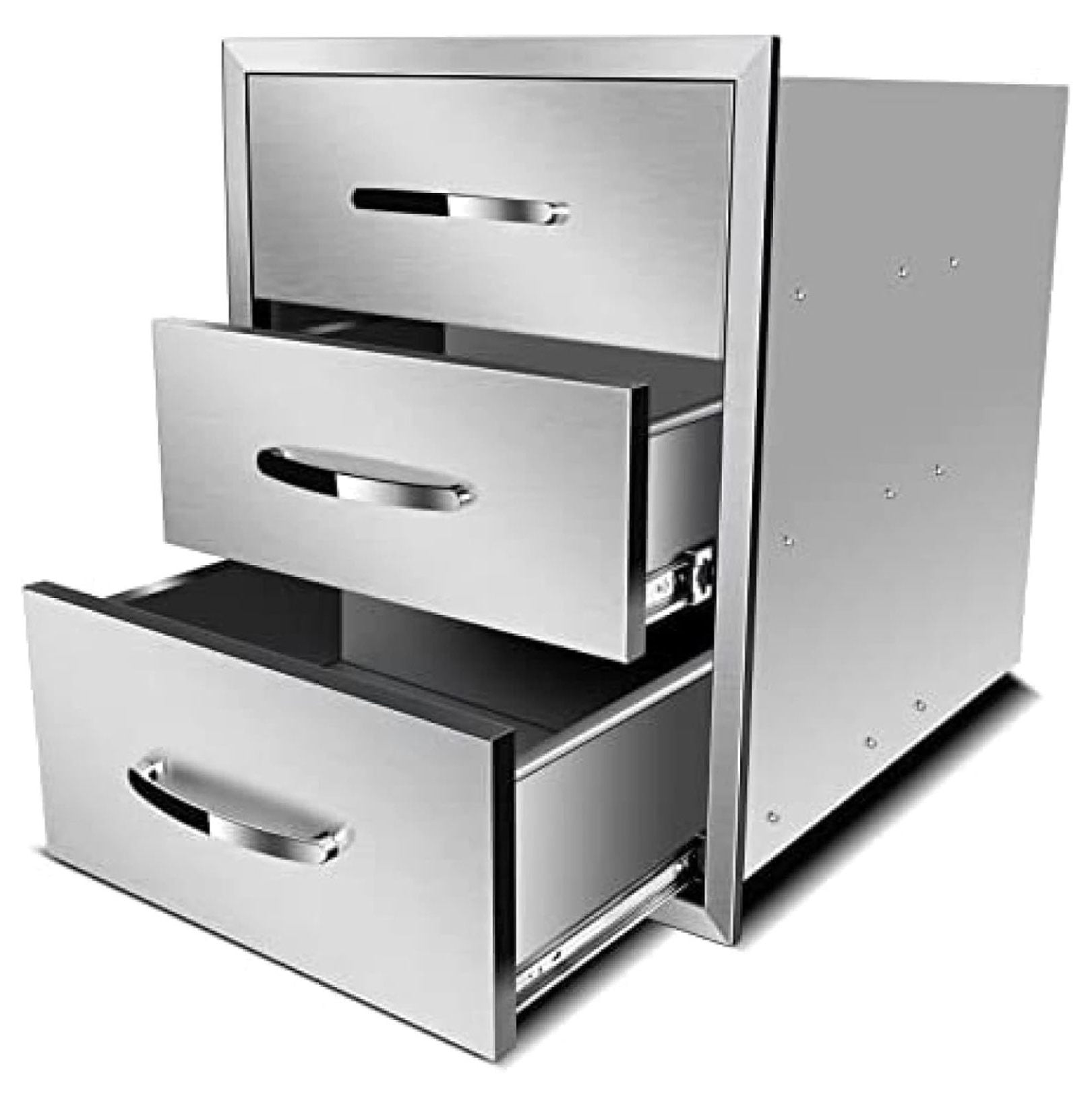 Outdoor Kitchen Drawers, Flush Mount Triple Access BBQ Drawers ...