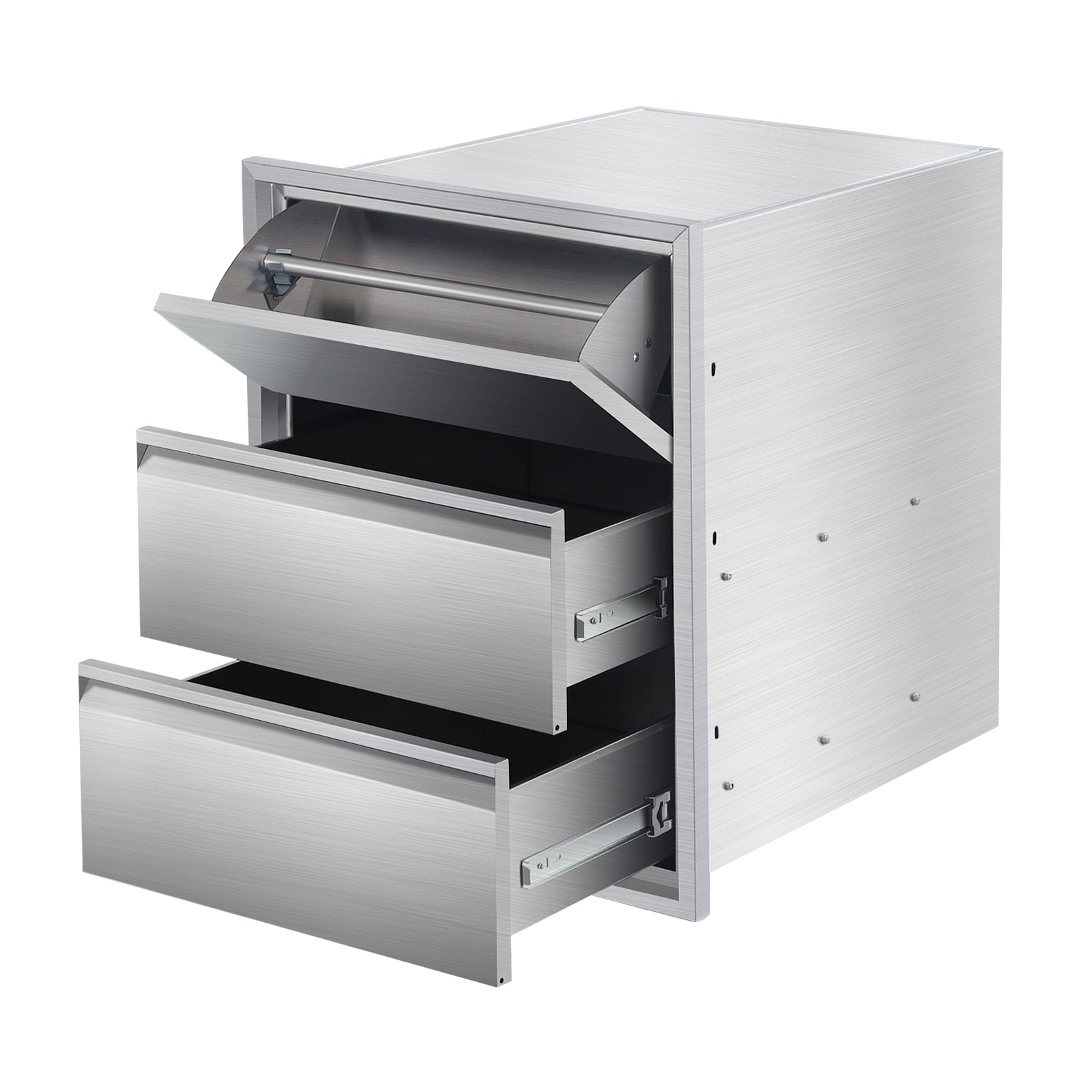 Outdoor Kitchen Drawers with Paper Towel Holder,Triple BBQ Access ...