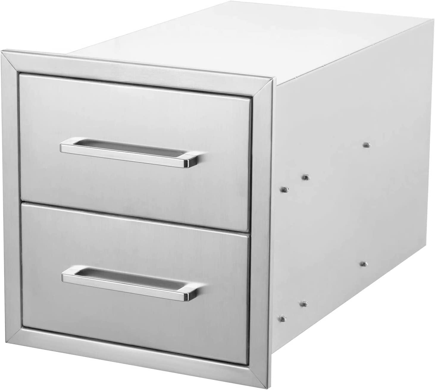 Outdoor Kitchen Drawers Stainless Steel 2-Drawer BBQ Drawer 14" W x 15 ...
