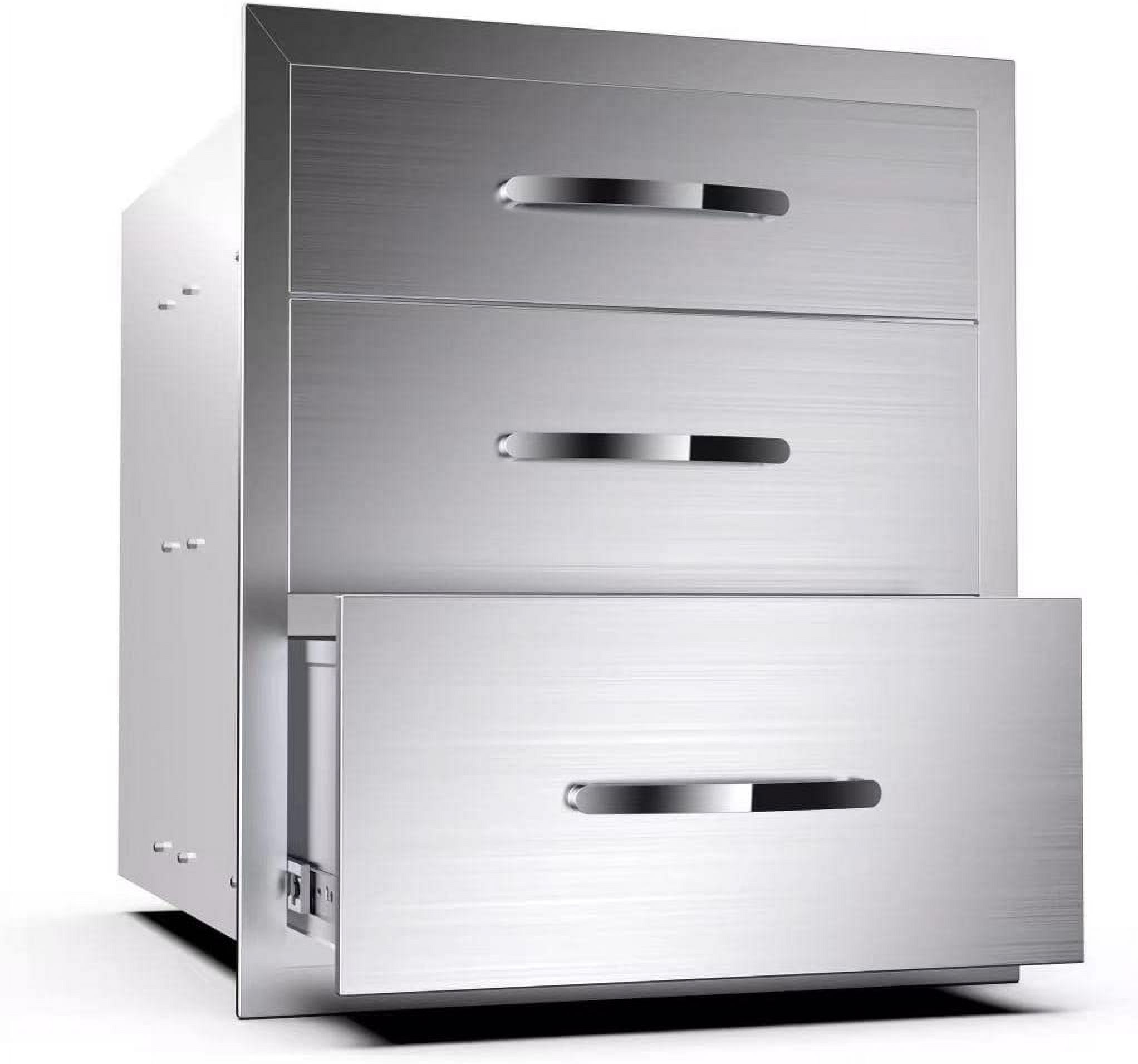 Outdoor Kitchen Drawers Stainless Steel,20W x 27H x 23D Inch Flush ...