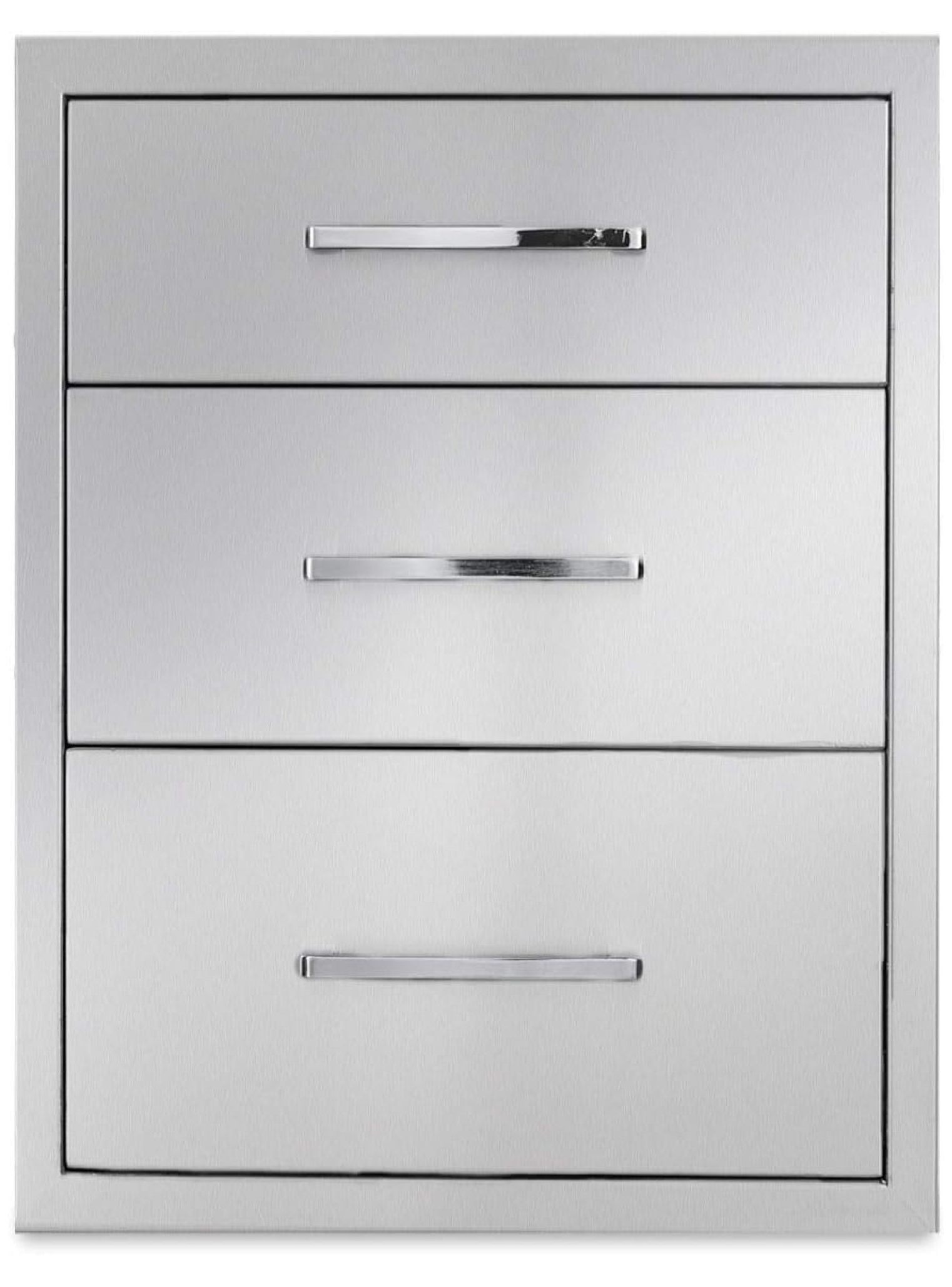 Outdoor Kitchen Drawers Stainless Steel 3-Drawer BBQ Drawer 18" W x 21 ...