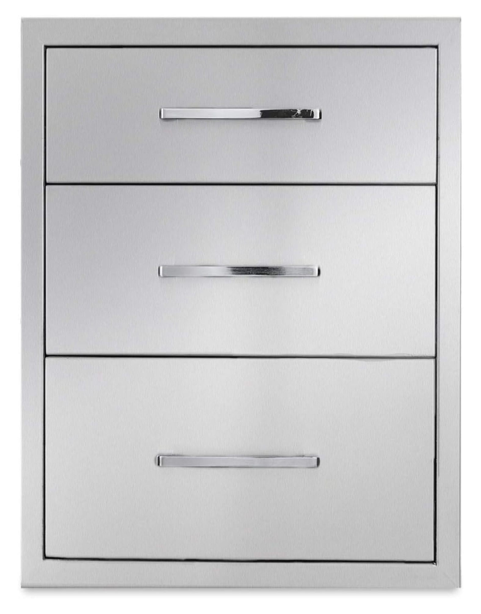 Outdoor Kitchen Drawers Stainless Steel 3-Drawer BBQ Drawer 18" W x 21 ...