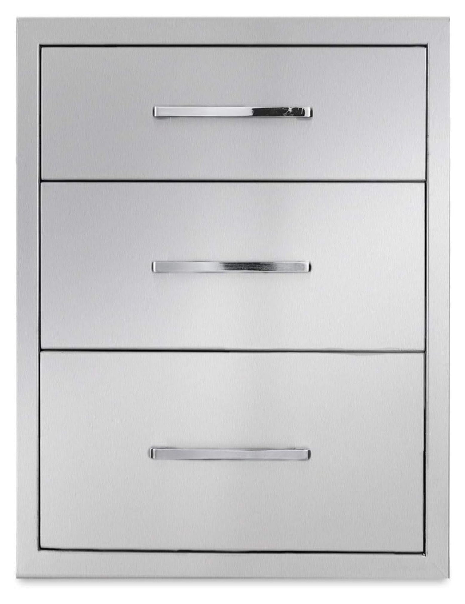 Outdoor Kitchen Drawers Stainless Steel 3-Drawer BBQ Drawer 18" W x 21 ...