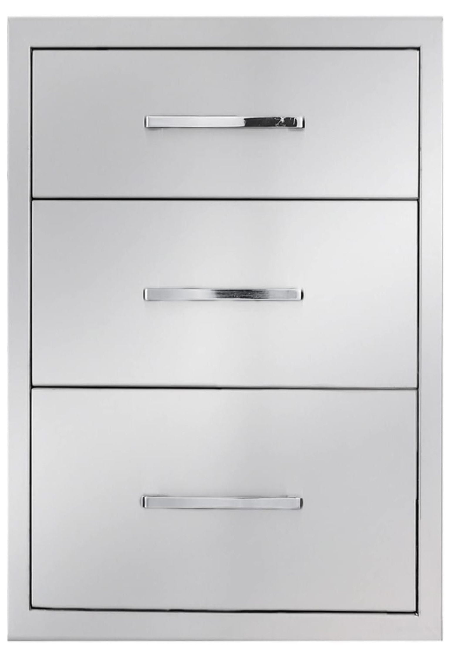 Outdoor Kitchen Drawers Stainless Steel 3-Drawer BBQ Drawer 18" W x 23 ...