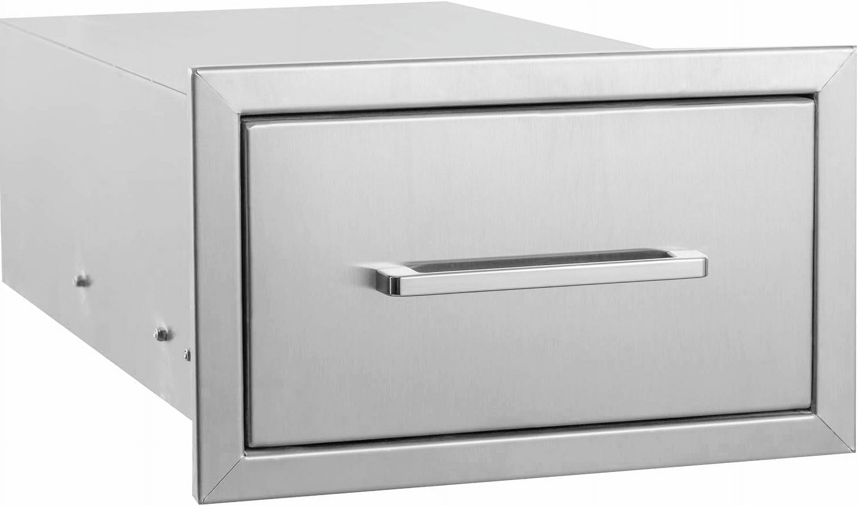 Outdoor Kitchen Drawers,Stainless Steel BBQ Drawer, 14" W x 8.5" H x 23 ...