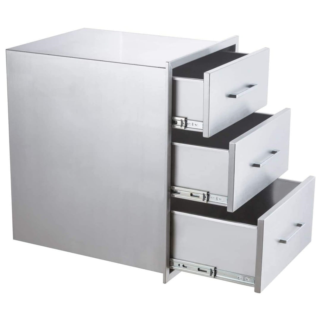 Outdoor Kitchen Drawers, Stainless Steel BBQ Drawer, Flush Mount Built ...