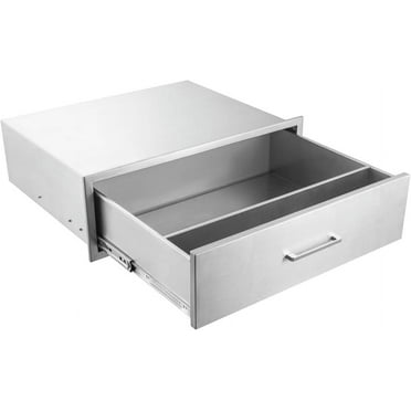 10 x 30 x 20 in. Horizontal Double BBQ Access Stainless Steel Outdoor ...