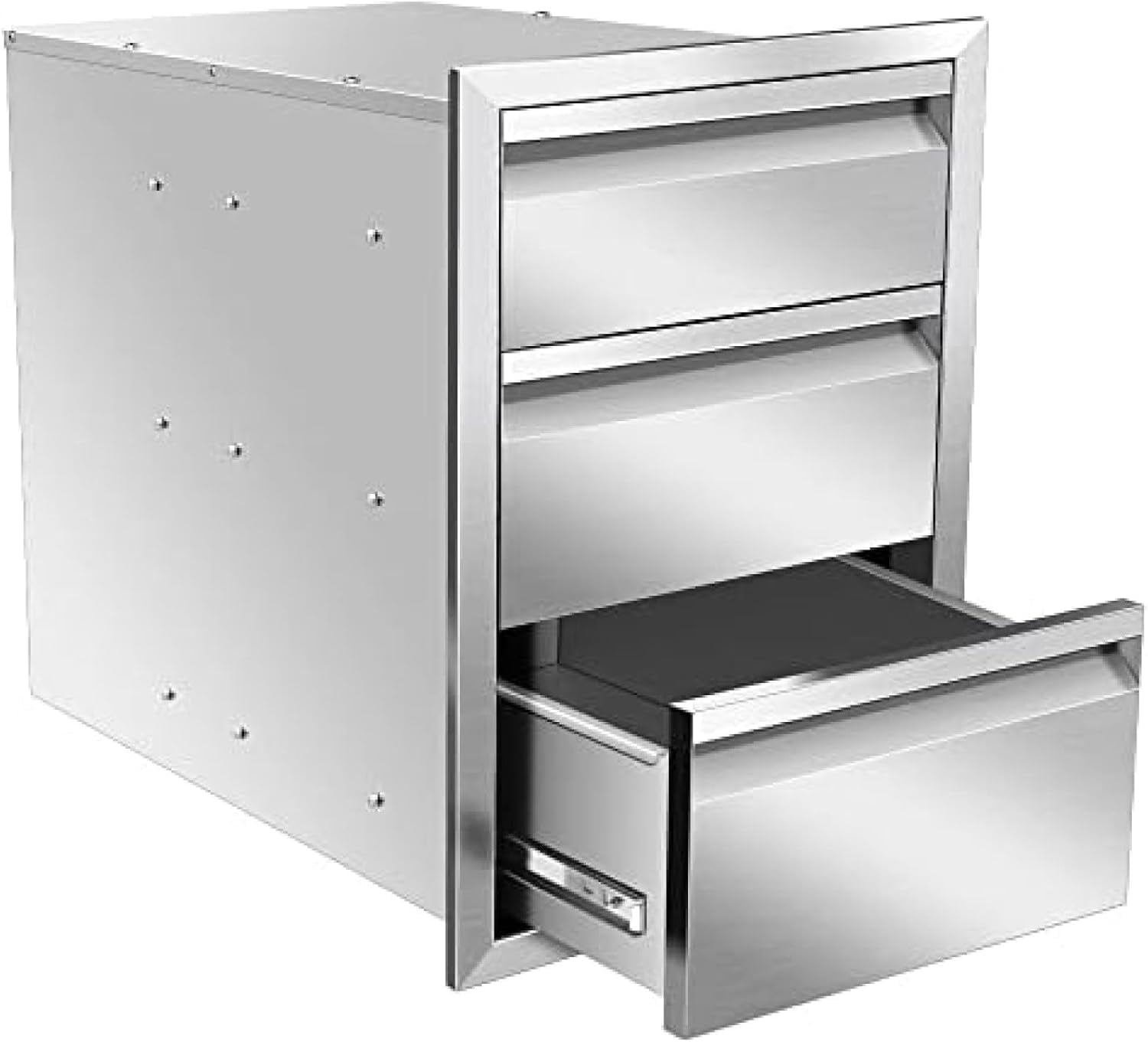 Outdoor Kitchen Drawers Stainless Steel Flush Mount BBQ Drawers Double ...