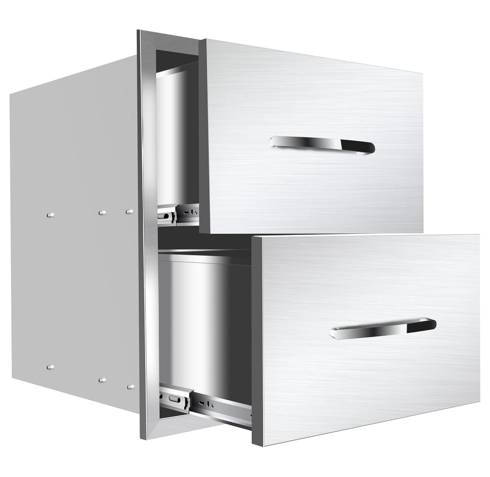 Outdoor Kitchen Drawers Stainless Steel, Flush Mount BBQ Drawers with ...