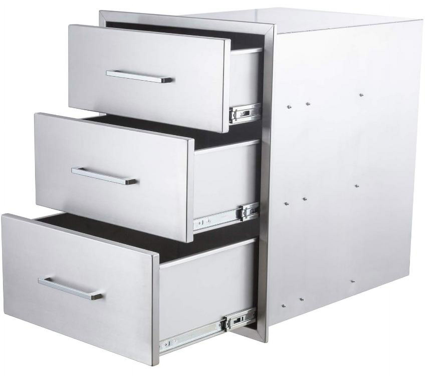 Outdoor Kitchen Drawers Stainless Steel,Flush Mount Triple Drawers,14 ...