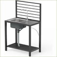Outdoor Kitchen Island with Storage, Stainless Steel Sink & Faucet ...