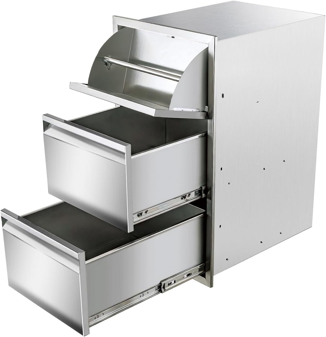 Outdoor Kitchen Pull Out Garbage Drawer, 20W 27H 24D Sliding Track Type ...