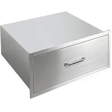 M optimized 24" x 6.5" x 23" Outdoor Kitchen Drawers, Stainless Steel ...