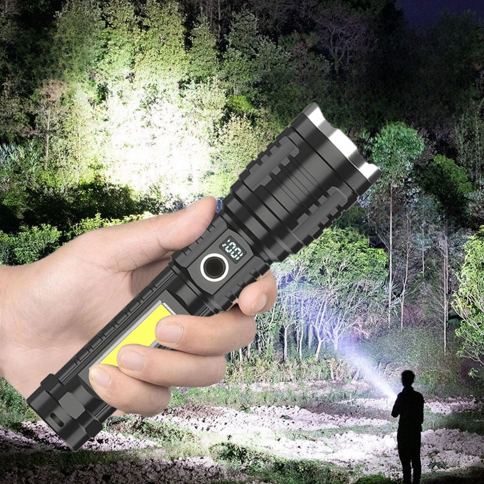Outdoor LED Flashlight 1000 Lumens | Rechargeable Torch High Power 4 ...