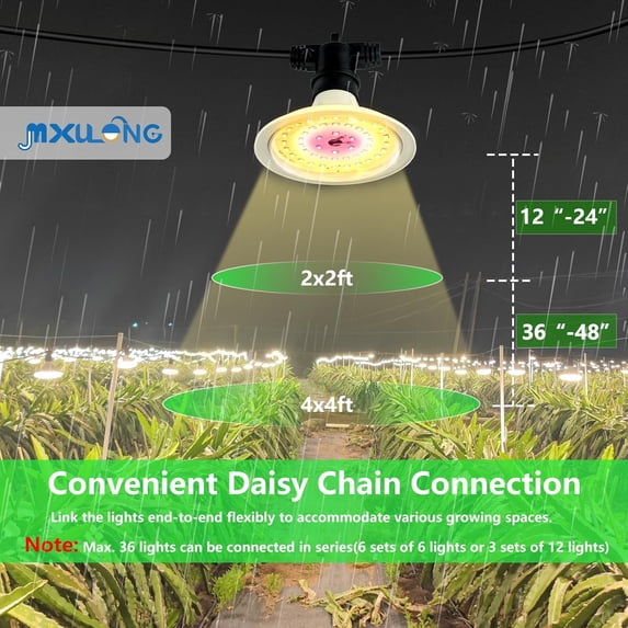 Outdoor LED Grow Lights, Waterproof String Grow Light, Full Plant ...