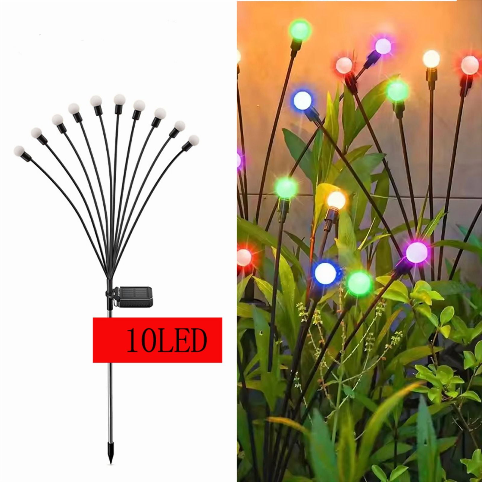 Outdoor LED Solar Lights Waterproof Starburst Solar Firefly Lights Lawn ...