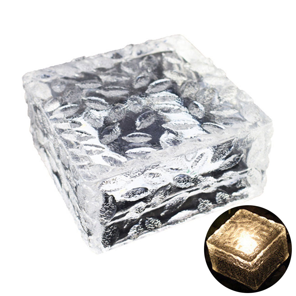 Outdoor LED Solar Powered Ice Cube Garden Pathway Ground Buried Light ...