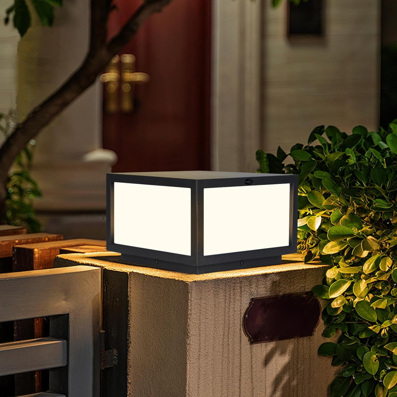 Outdoor Lamp Post Cap Light, Aluminum LED Lighting with 8W 880LM ...