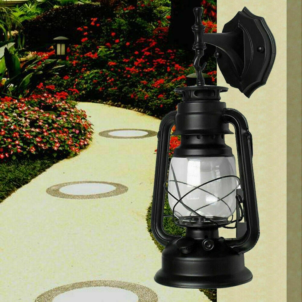 Outdoor Lamp Retro Exterior Wall Mount Light Fixture Shade Lantern ...