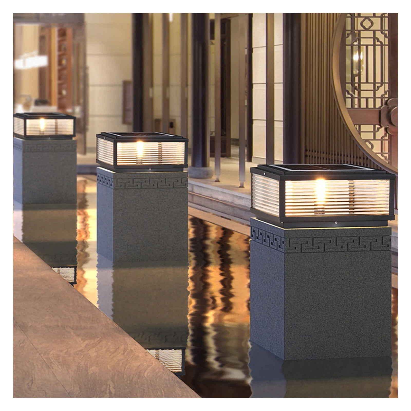 Outdoor Lamp, Solar Lights Outdoor For Posts, Deck, Fence, Patio ...