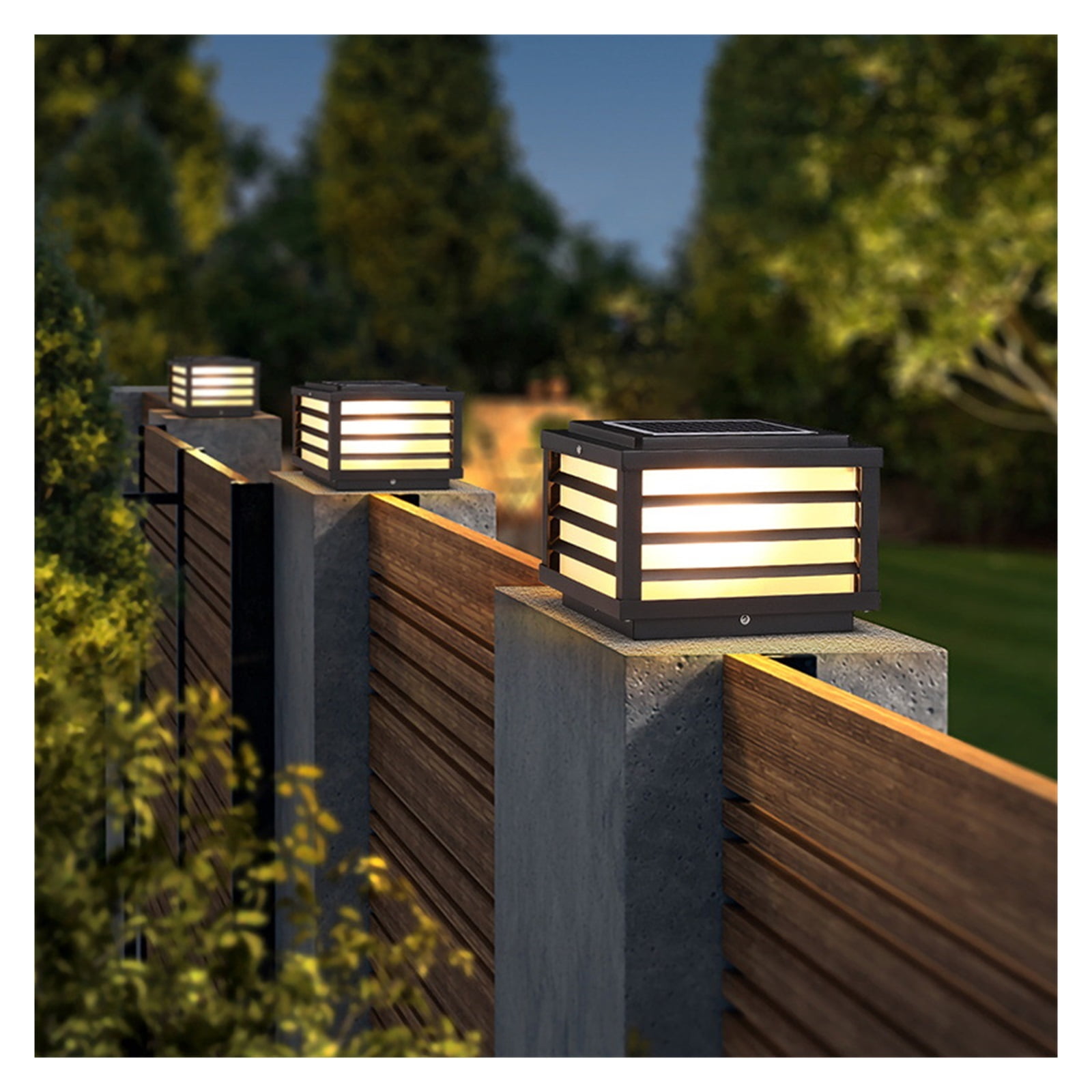 Outdoor Lamp, Solar Post Lights Solar Lights Outdoor Garden LED Light ...