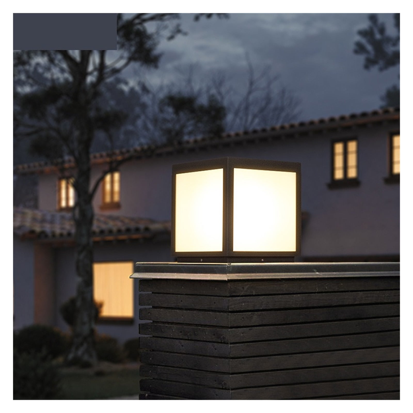 Outdoor Lamp, Waterproof Villa Solar Outdoor Column Head Light E27 10W ...