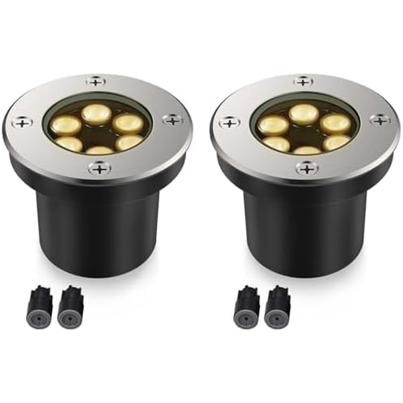 Outdoor Landscape Lights, 6W LED In Ground Well Lights, 12V 24V 3000K ...