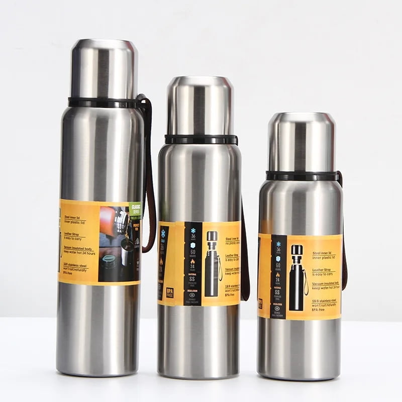 Outdoor Large Capacity Thermos Bottle Portable Vacuum Flask Insulated ...