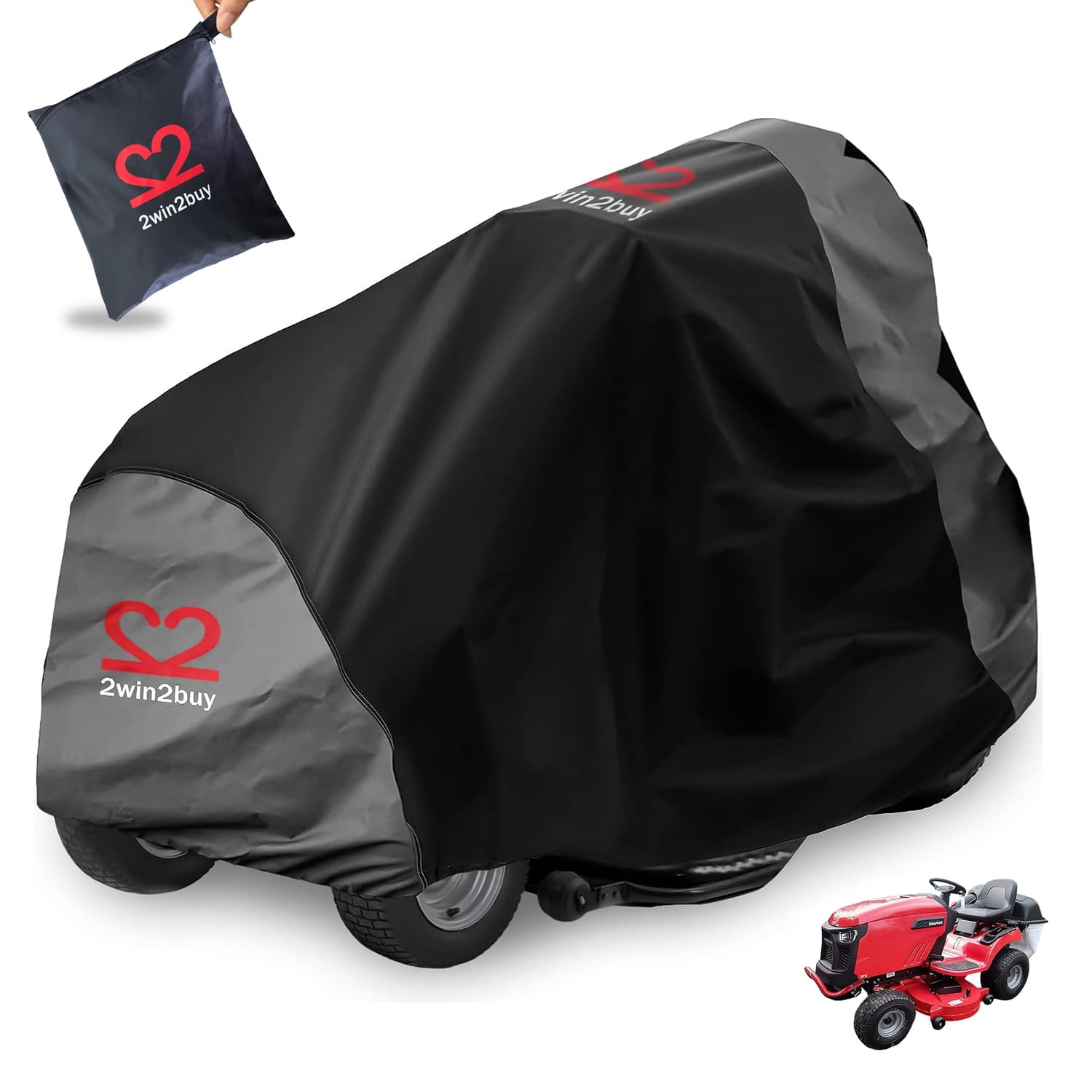 Outdoor Lawn Mower Cover, UV Protection 420D Poyester Oxford Waterproof ...