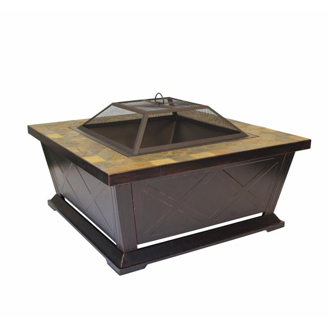 Outdoor Leisure Products 36" Transitional Metal Fire Pit in Oil Rubbed ...