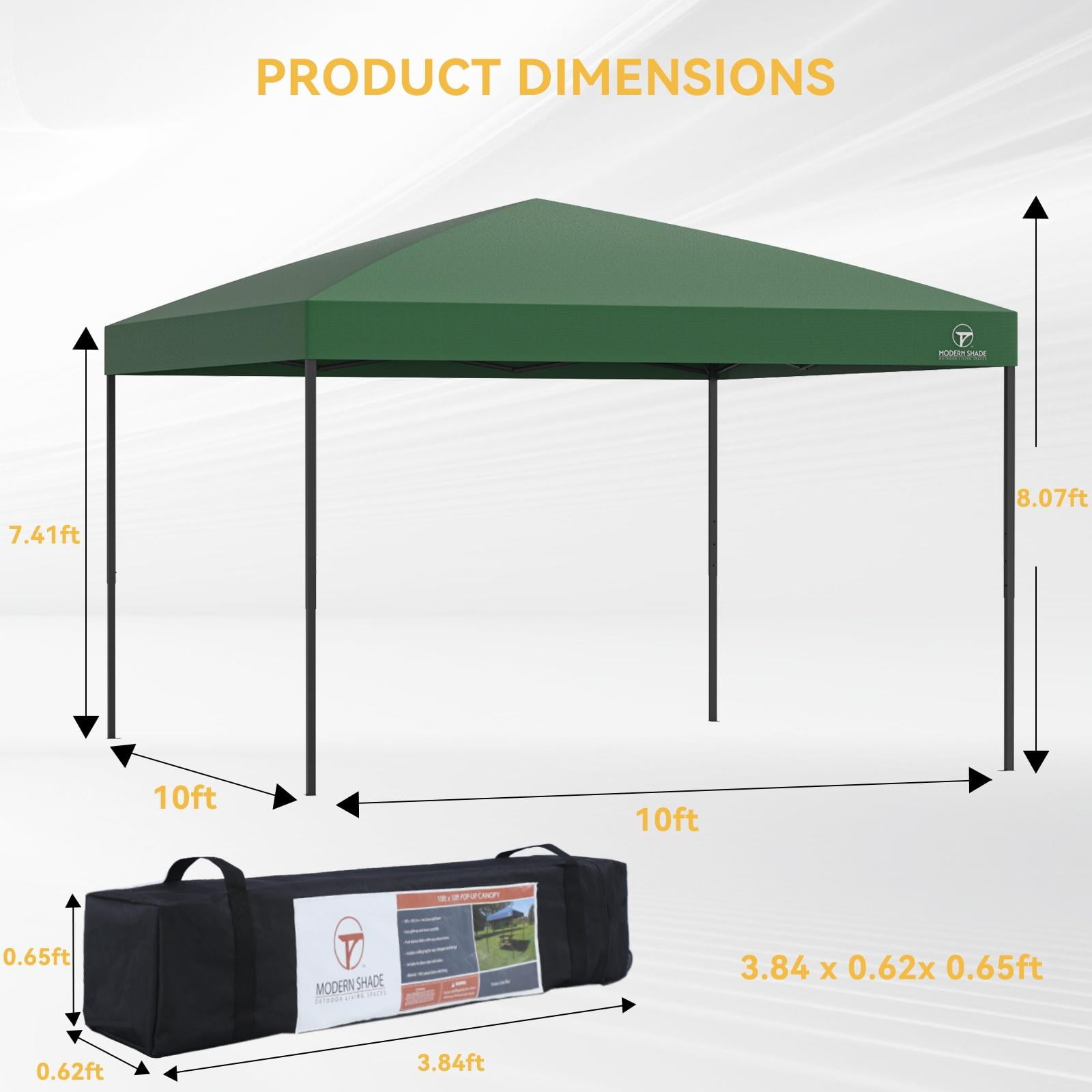 Outdoor Leisure Products Green Pop Up Canopy Measuring 10 Feet by 10 ...