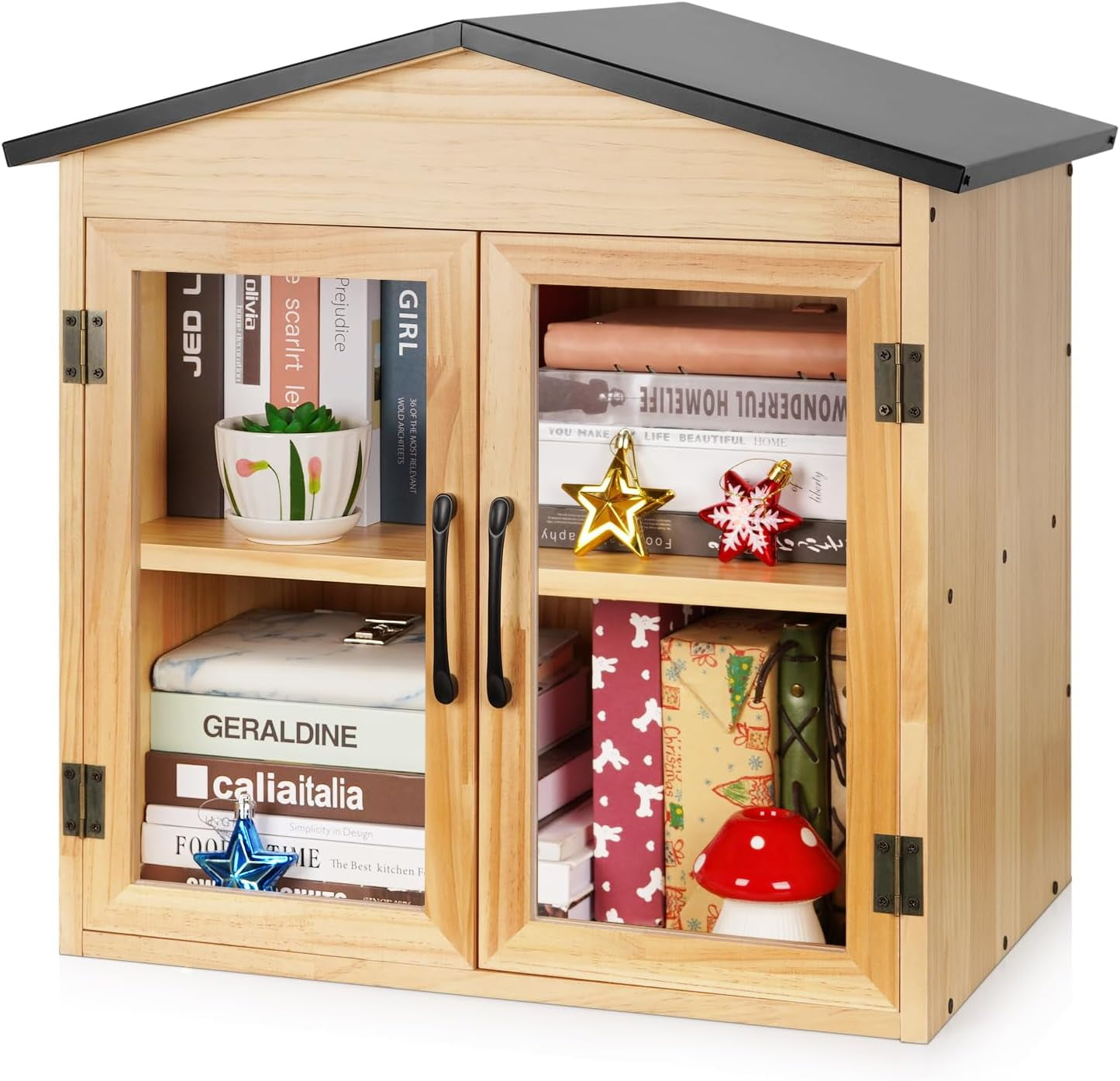 Outdoor Library Outdoor Book Box Storage Small Wooden Cabinet Little ...