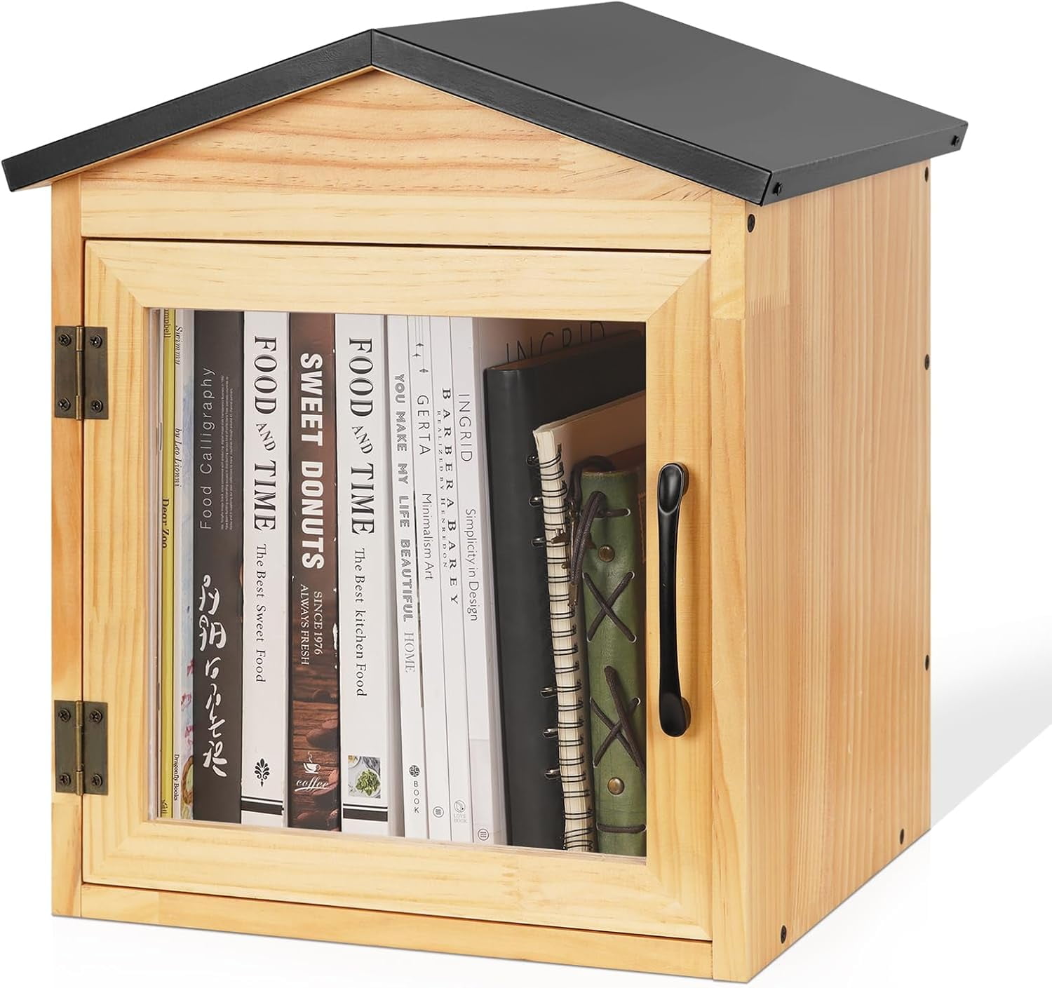 Outdoor Library Outdoor Book Box Storage Small Wooden Cabinet Little ...