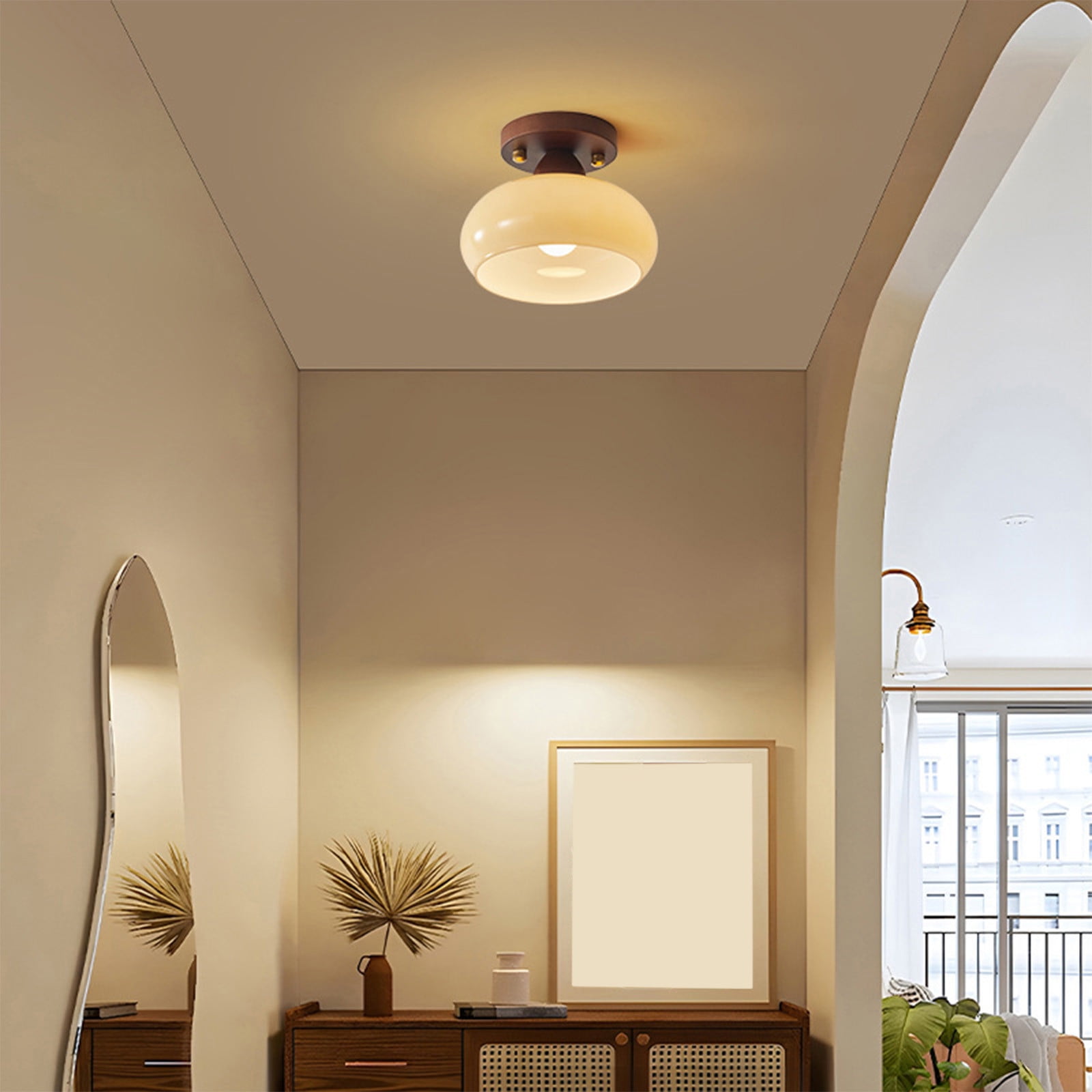 Outdoor Light Fixture Retro Corridor Light Aisle Ceiling Light Antique Wabi-sabi Style Entrance ...