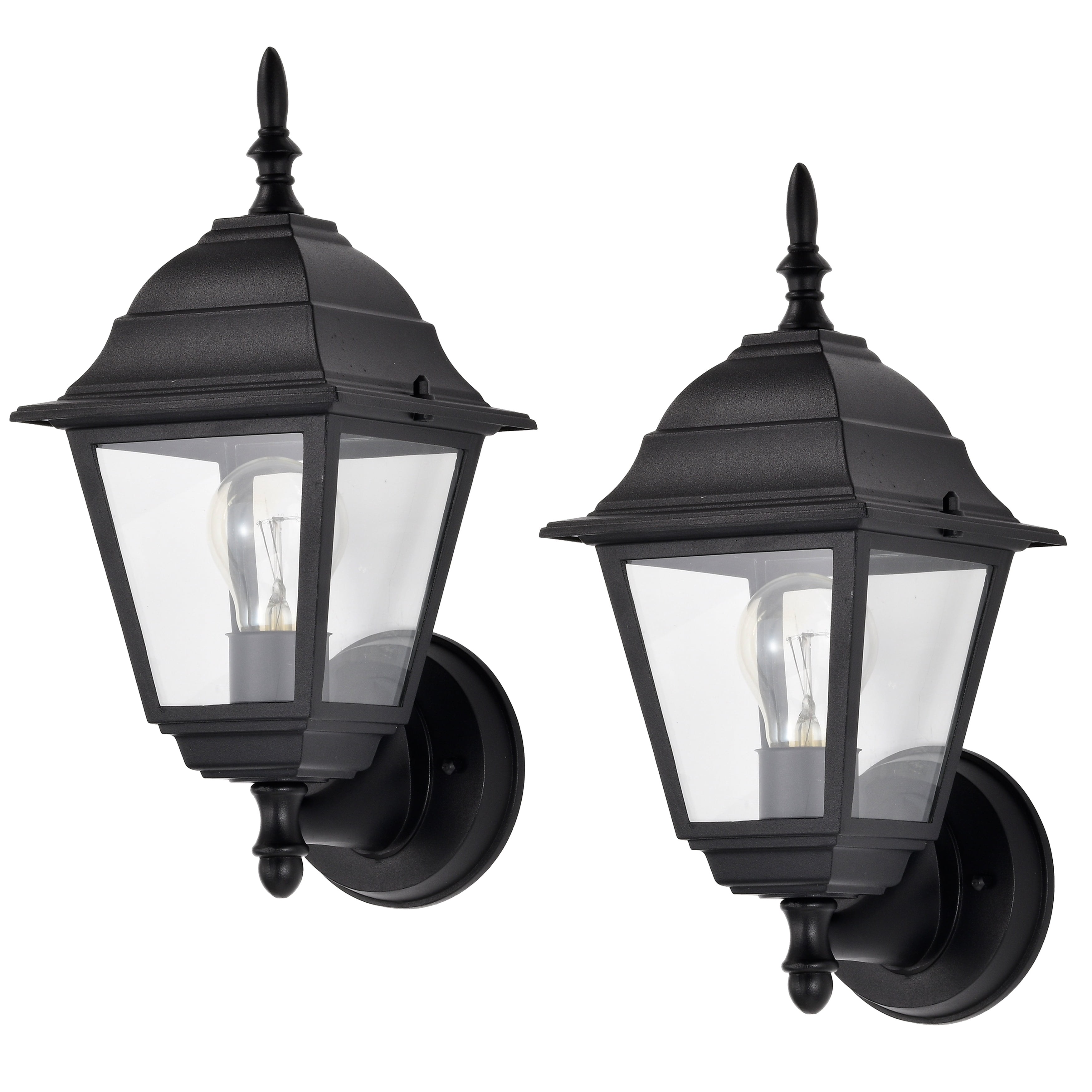 Free Shipping! Outdoor Light Fixtures Wall Mount 2 Pack Black Exterior Light Fixtures Outdoor ...