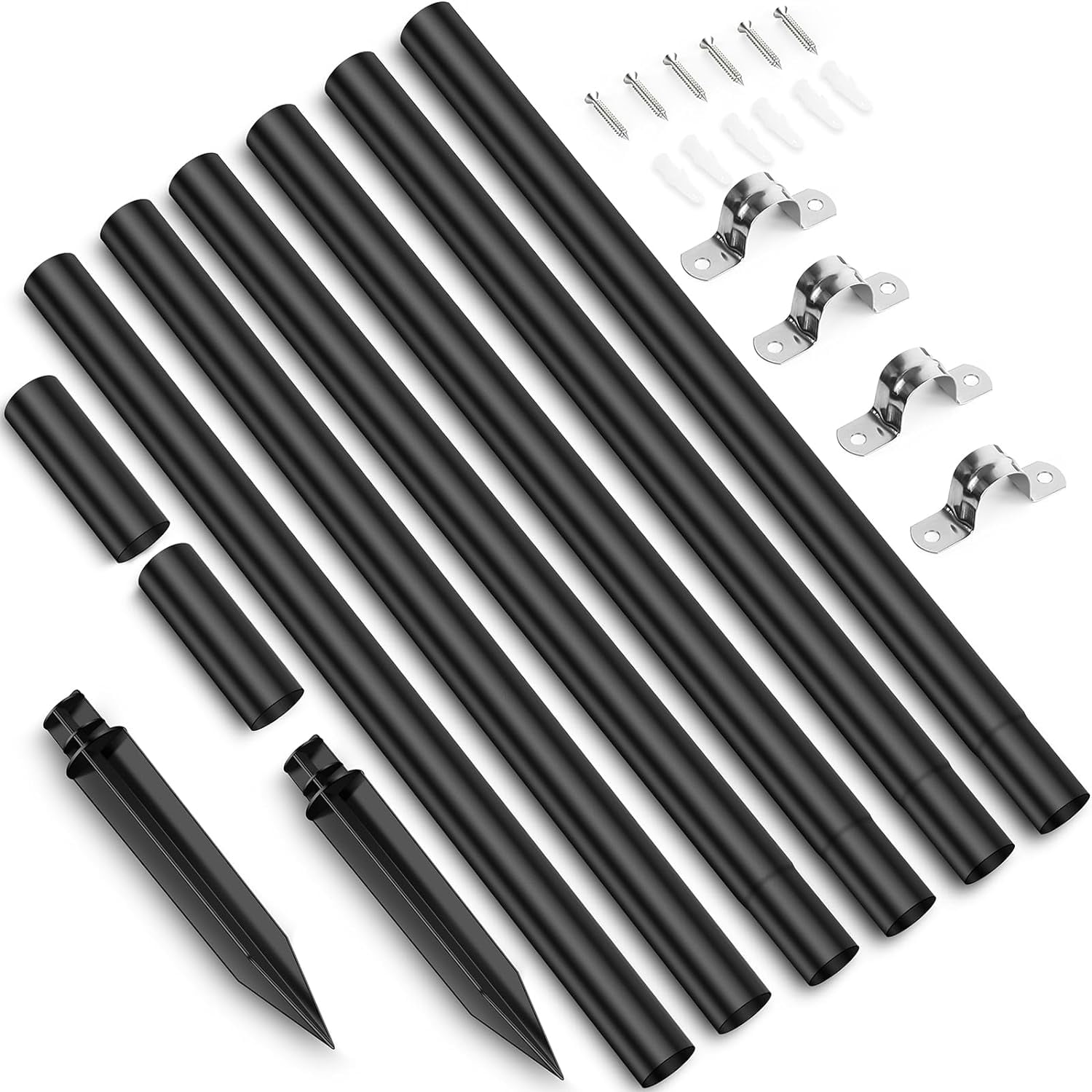 Outdoor Light Pole Extension Kit - 55"/4.6FT Stainless Steel Solar ...