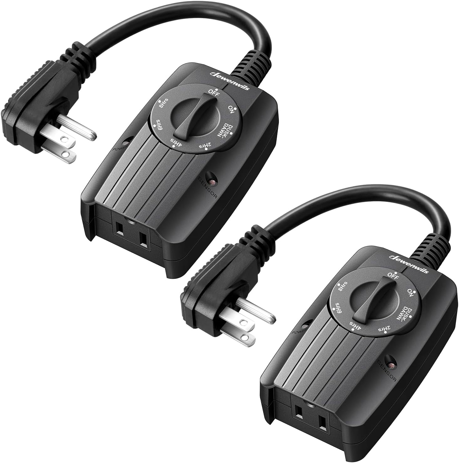 Outdoor Light Timer Dusk to Dawn, Weatherproof, Plug in Timer for ...