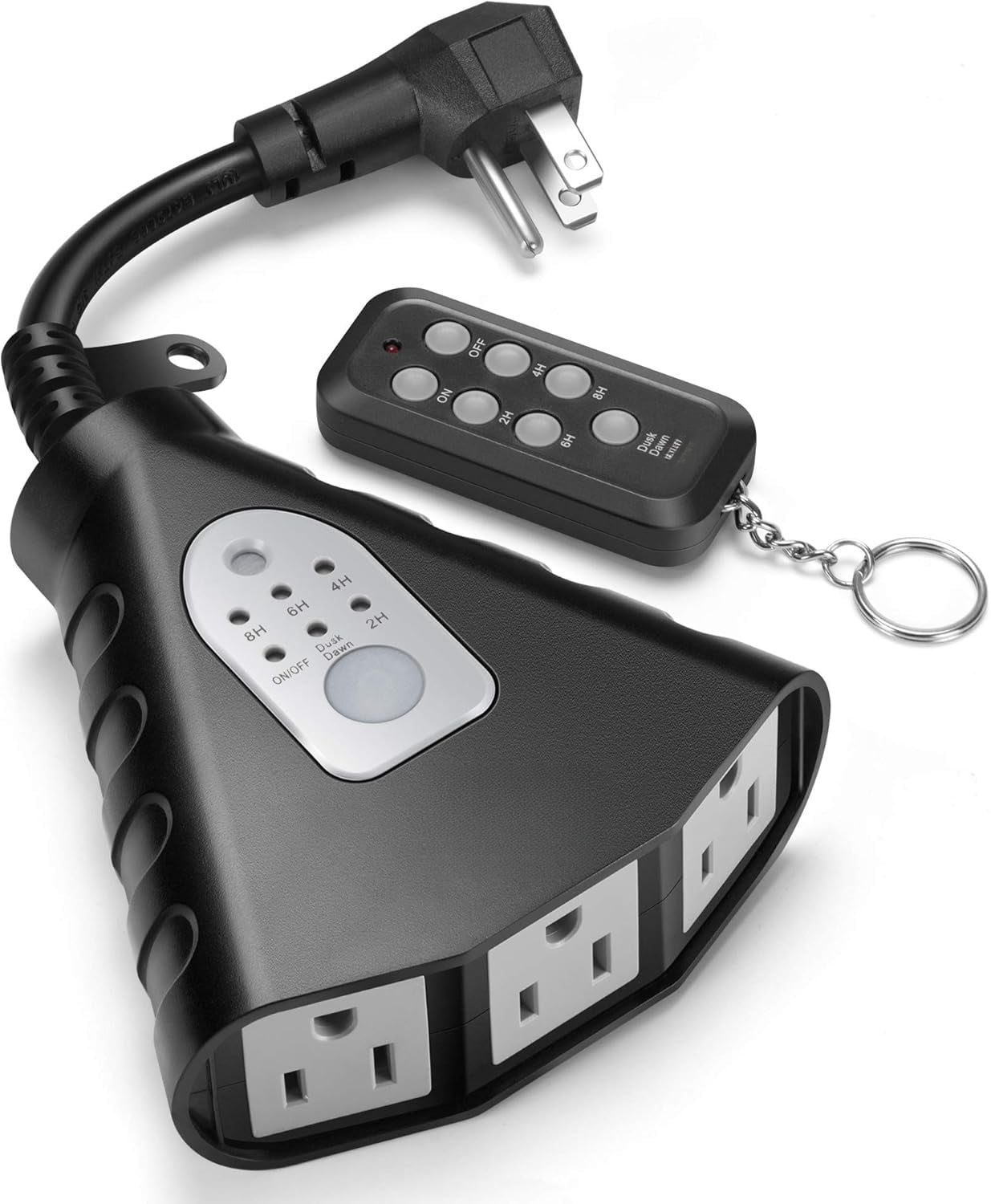 Outdoor Light Timer, Waterproof Outdoor Remote Control Outlets, Dusk to ...