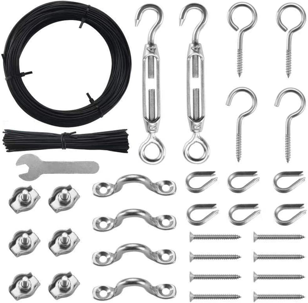 Outdoor Lights Hanging Kit,Globe String Light Suspension Kit,100FT ...