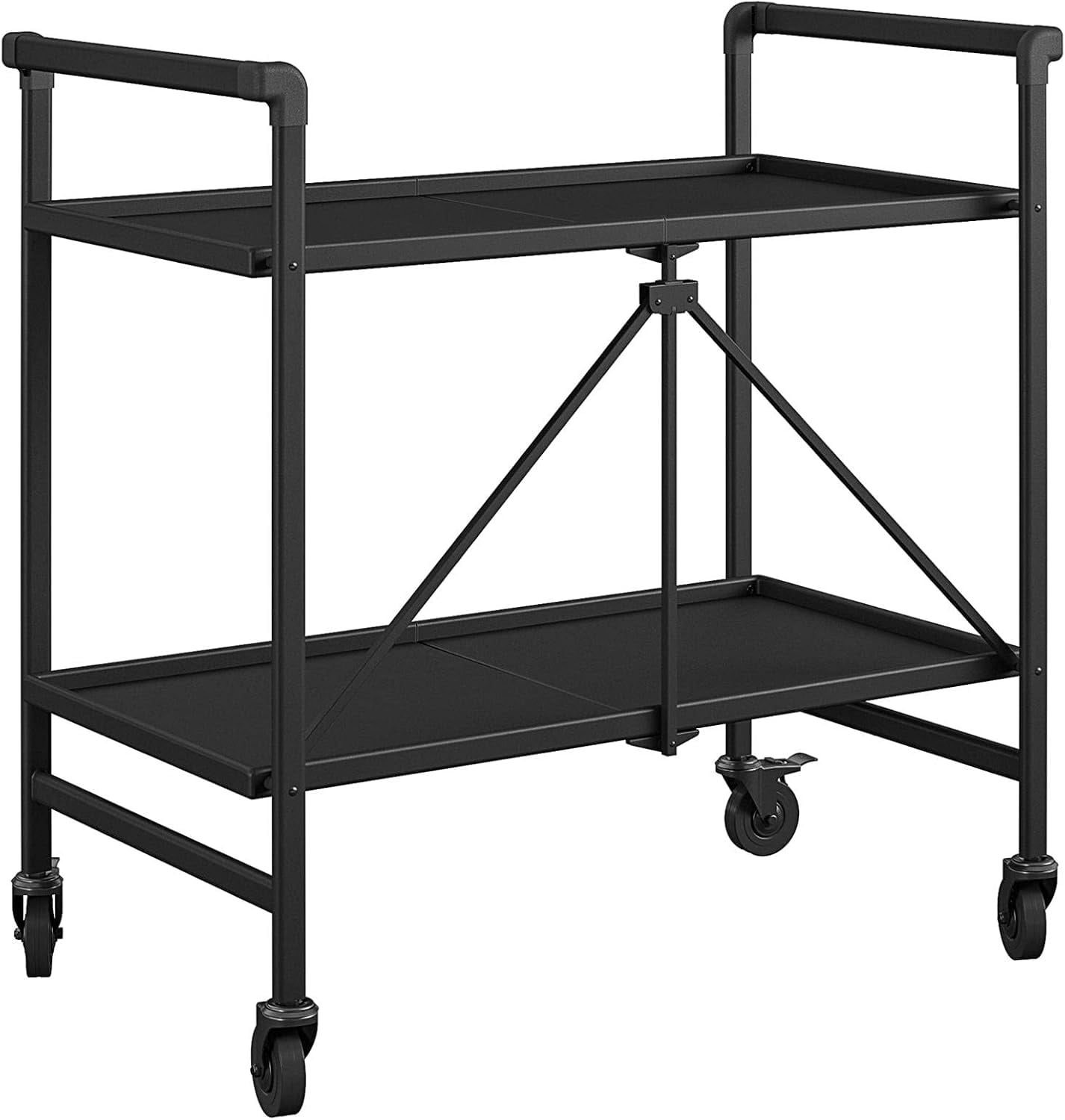 Outdoor Living Indoor and Outdoor Folding Serving Cart with Wheels and ...