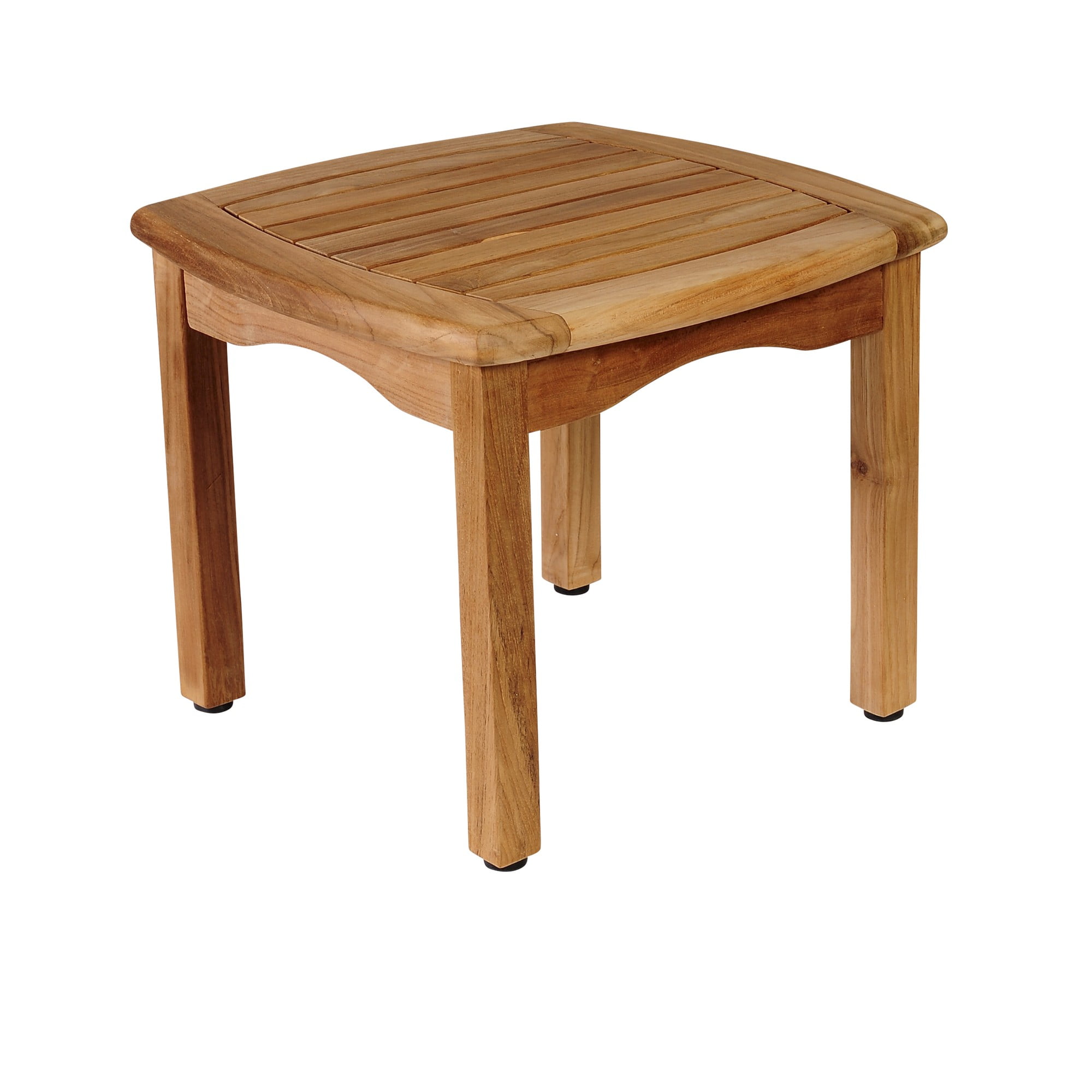 Outdoor Living and Style 19" Brown Intan Teak Solid Square Patio Side ...