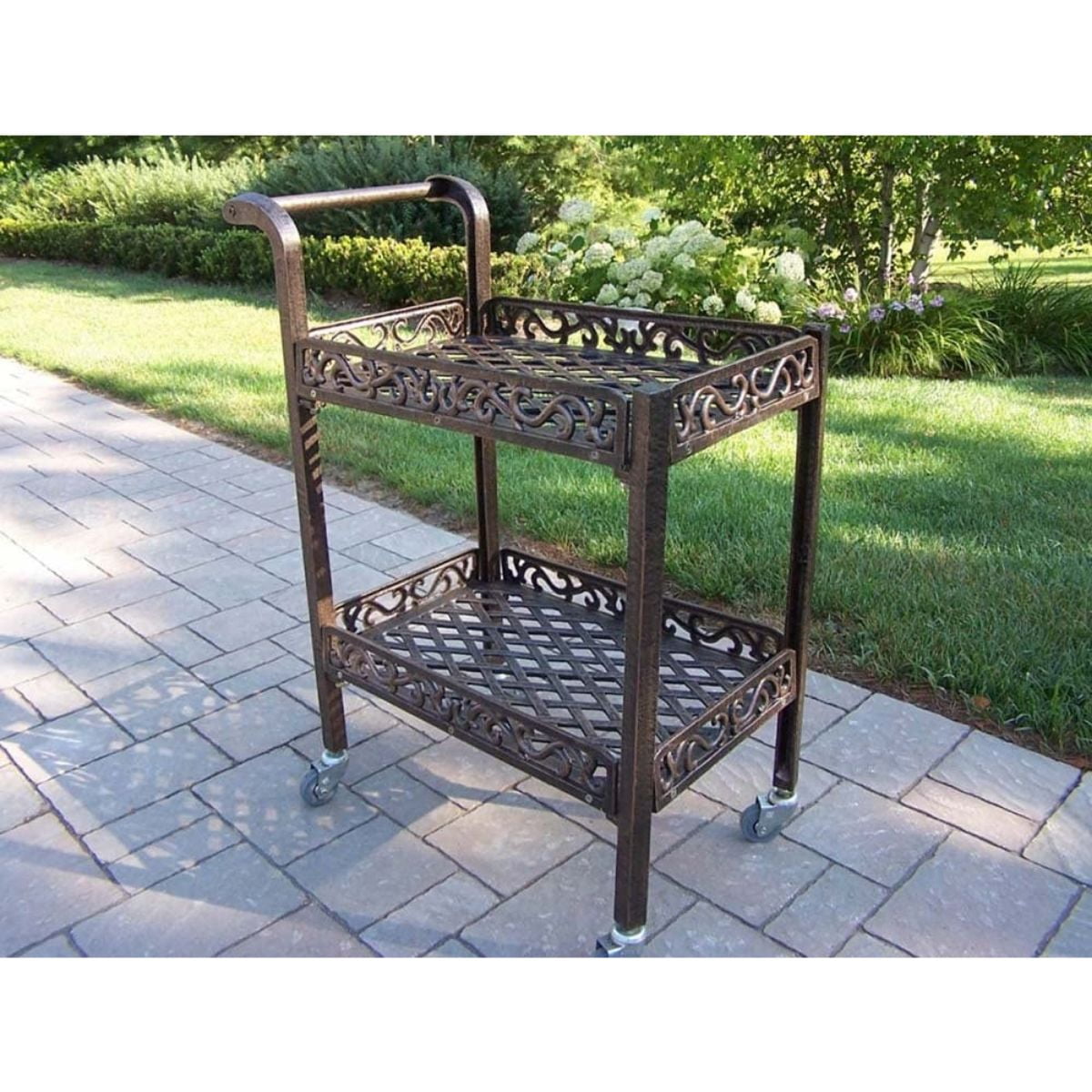 38" Aluminum Outdoor Furniture Patio Service Cart - Walmart.com