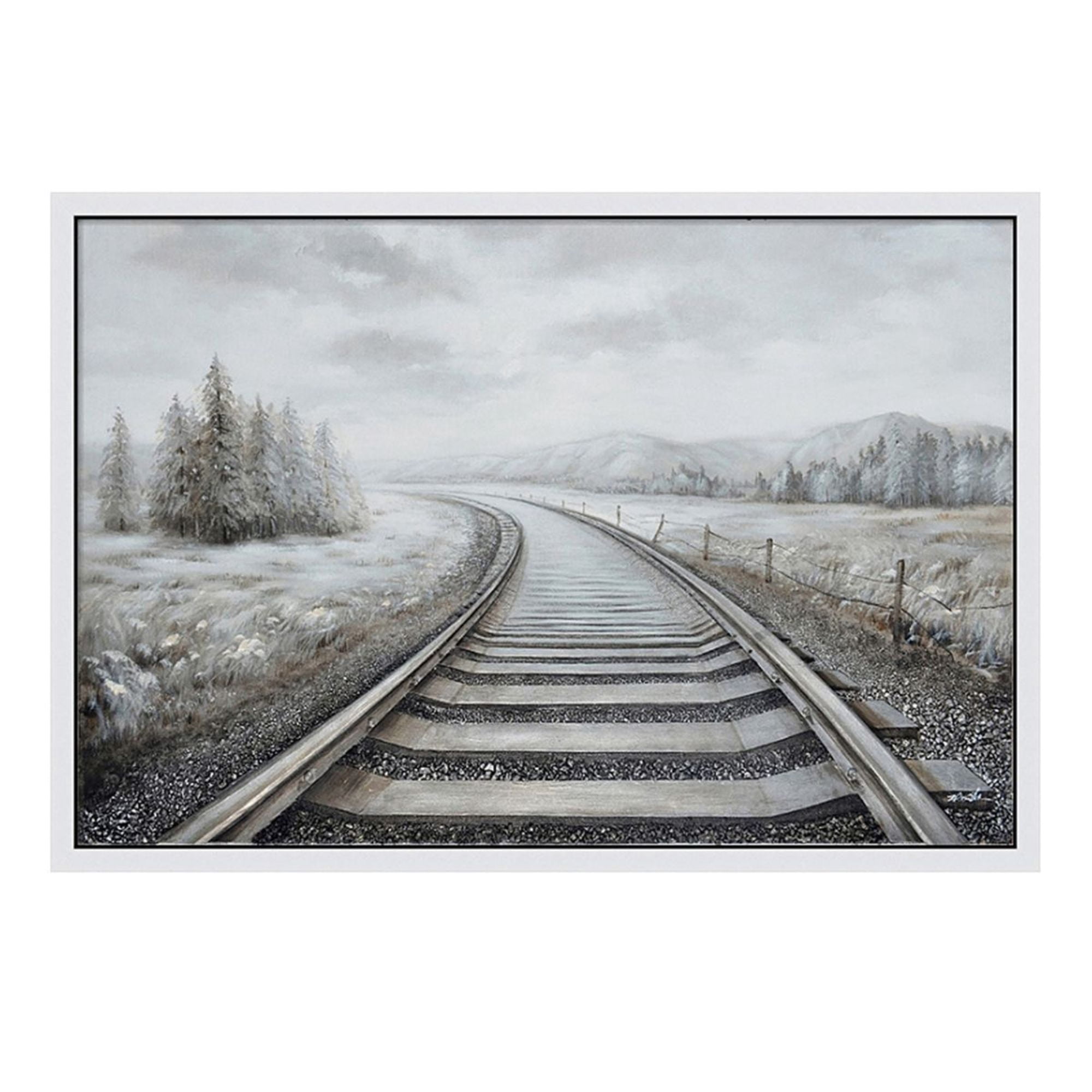 Outdoor Living and Style 61" Gray and White Rectangular Framed Rustic ...