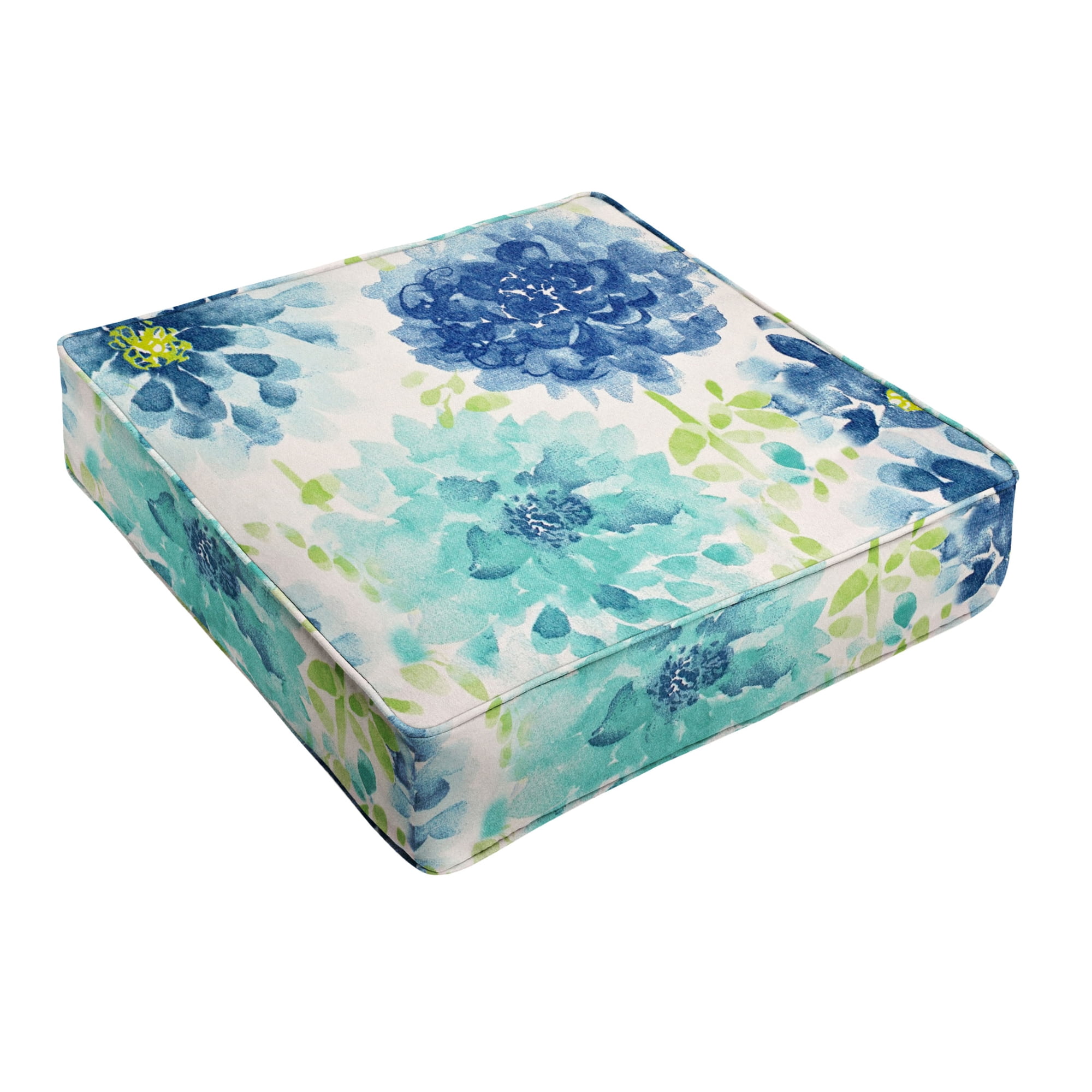 Outdoor Living and Style Gardenia Seaglass Floral Outdoor Corded Deep ...