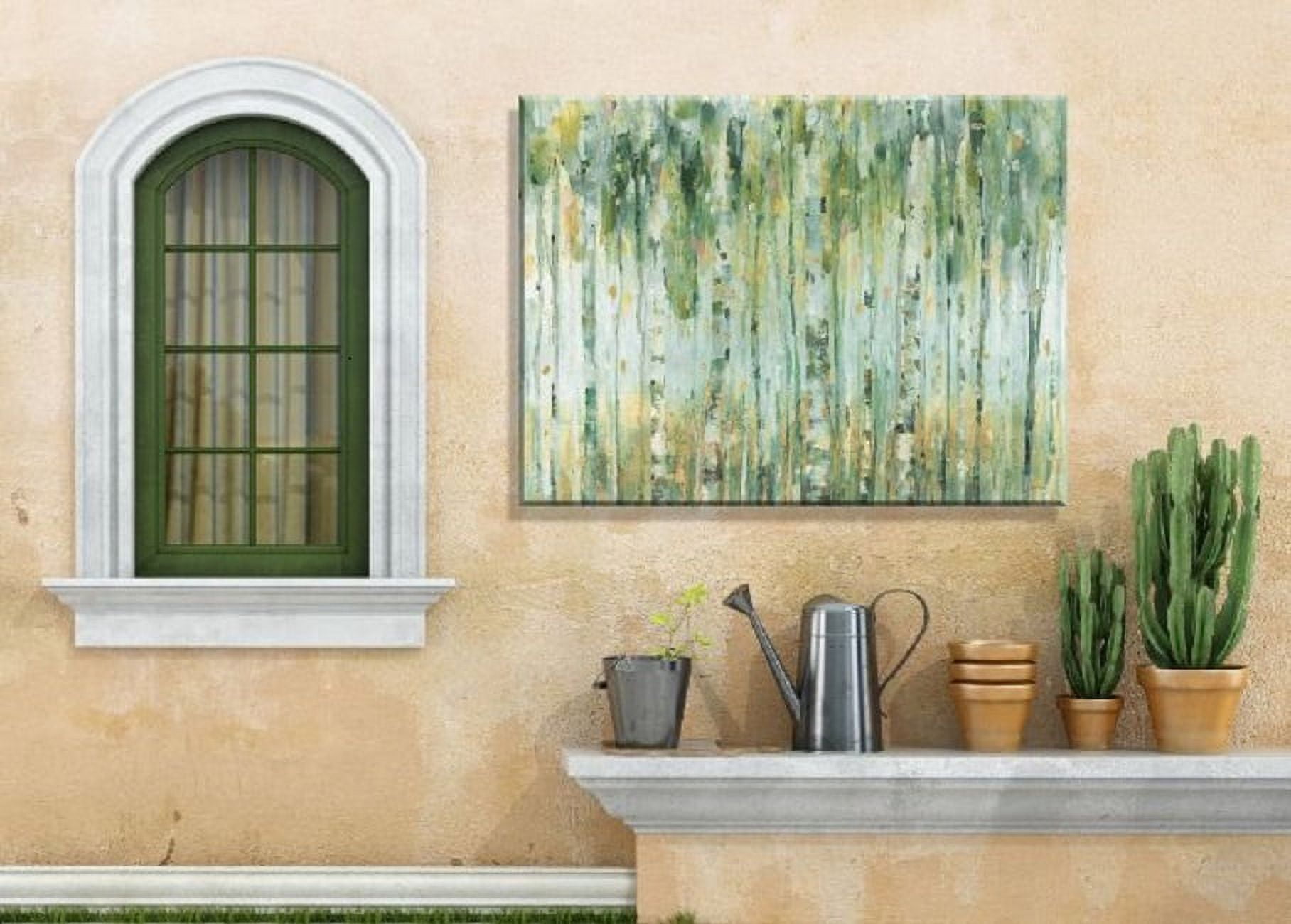 Outdoor Living and Style Green and Yellow Forest in Sage Outdoor Canvas ...