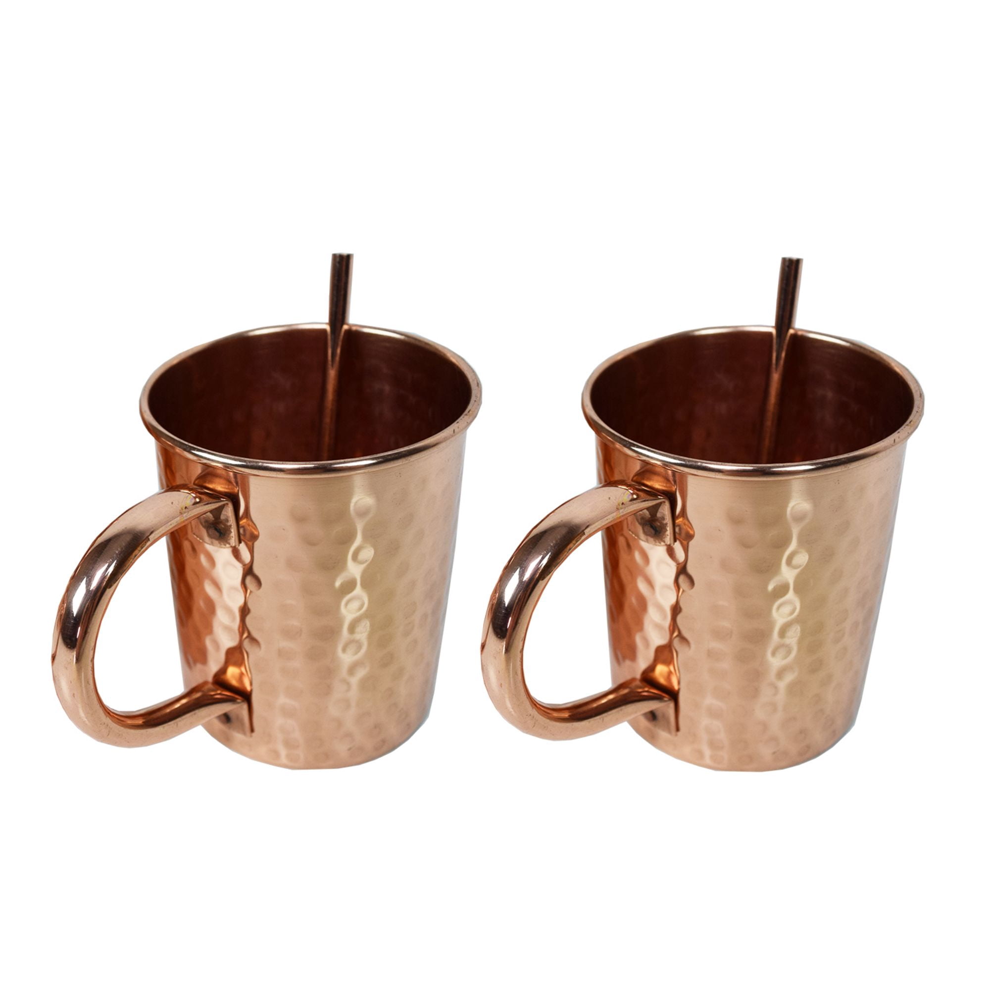 Outdoor Living and Style Moscow Mule Cups with Attached Straws - 5.5 ...