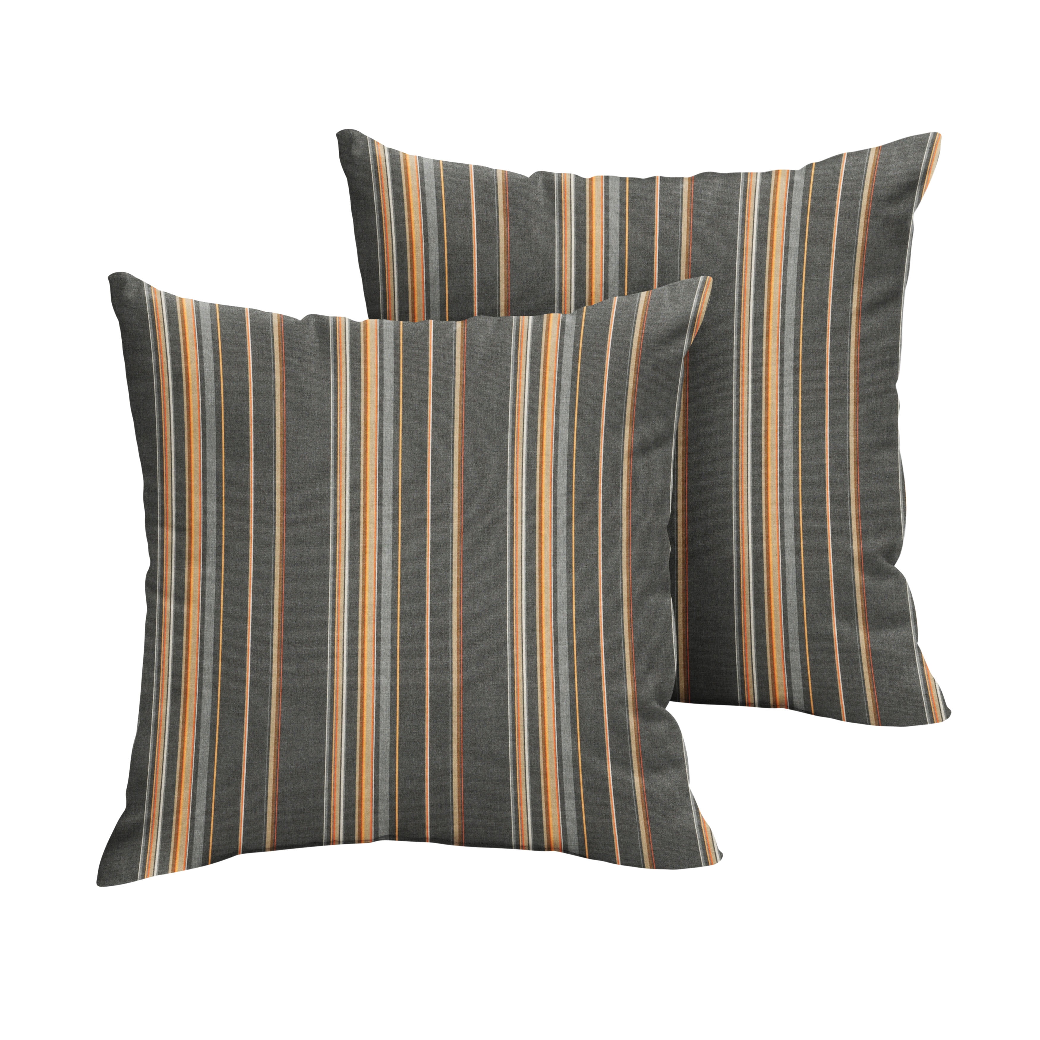 Outdoor Living and Style Set of 2 Sunbrella Stanton Greystone Outdoor ...