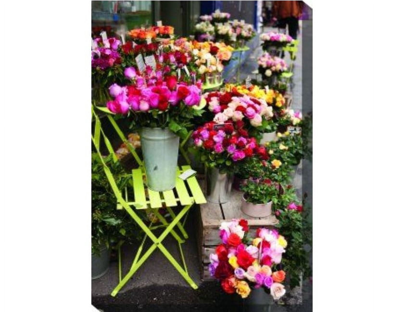 Outdoor Living and Style Yellow and Red Flower Shop Outdoor Canvas ...