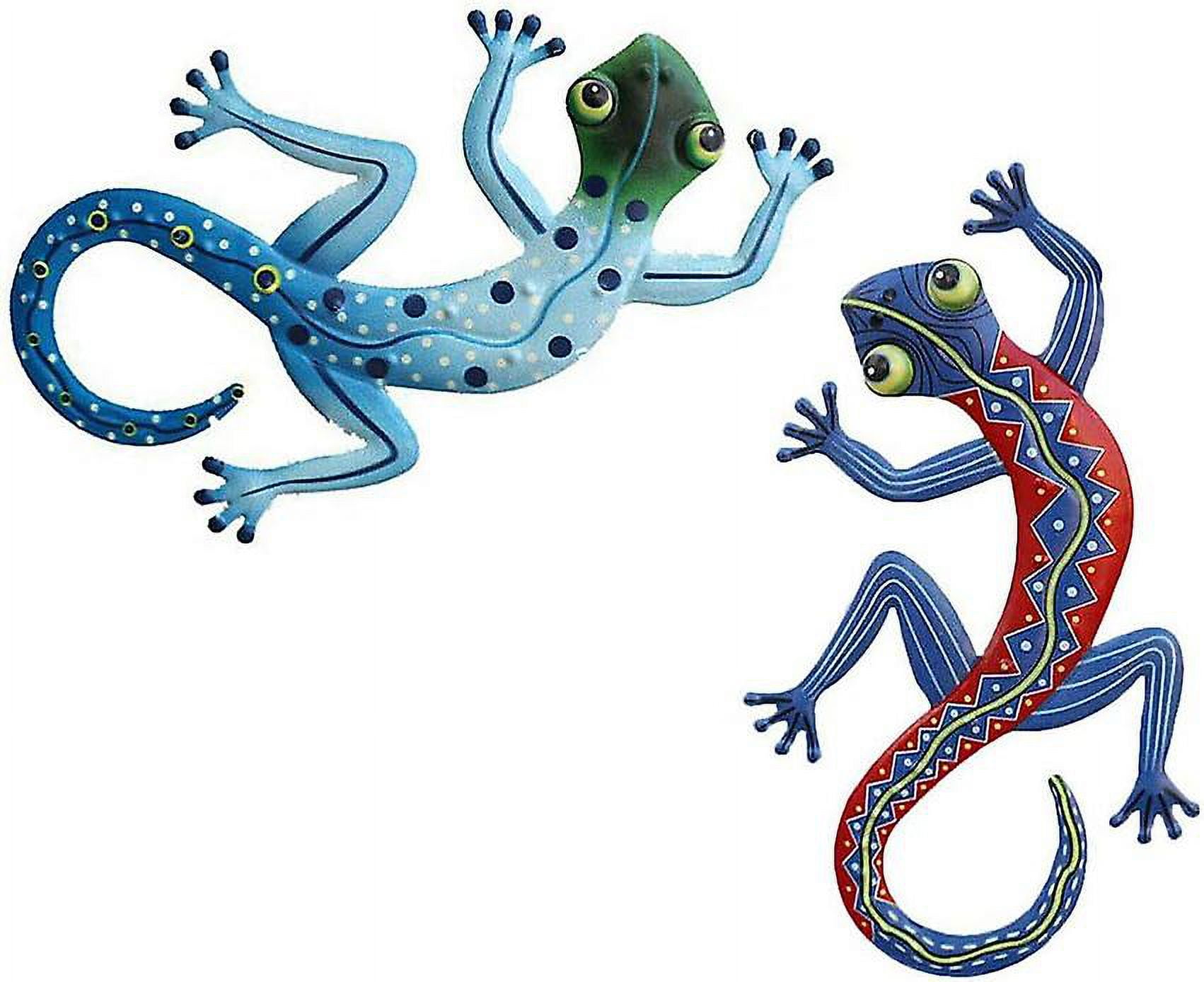 Outdoor Lizard Garden Art,Metal Gecko Wall Decor,Lizard Decoration,Set ...
