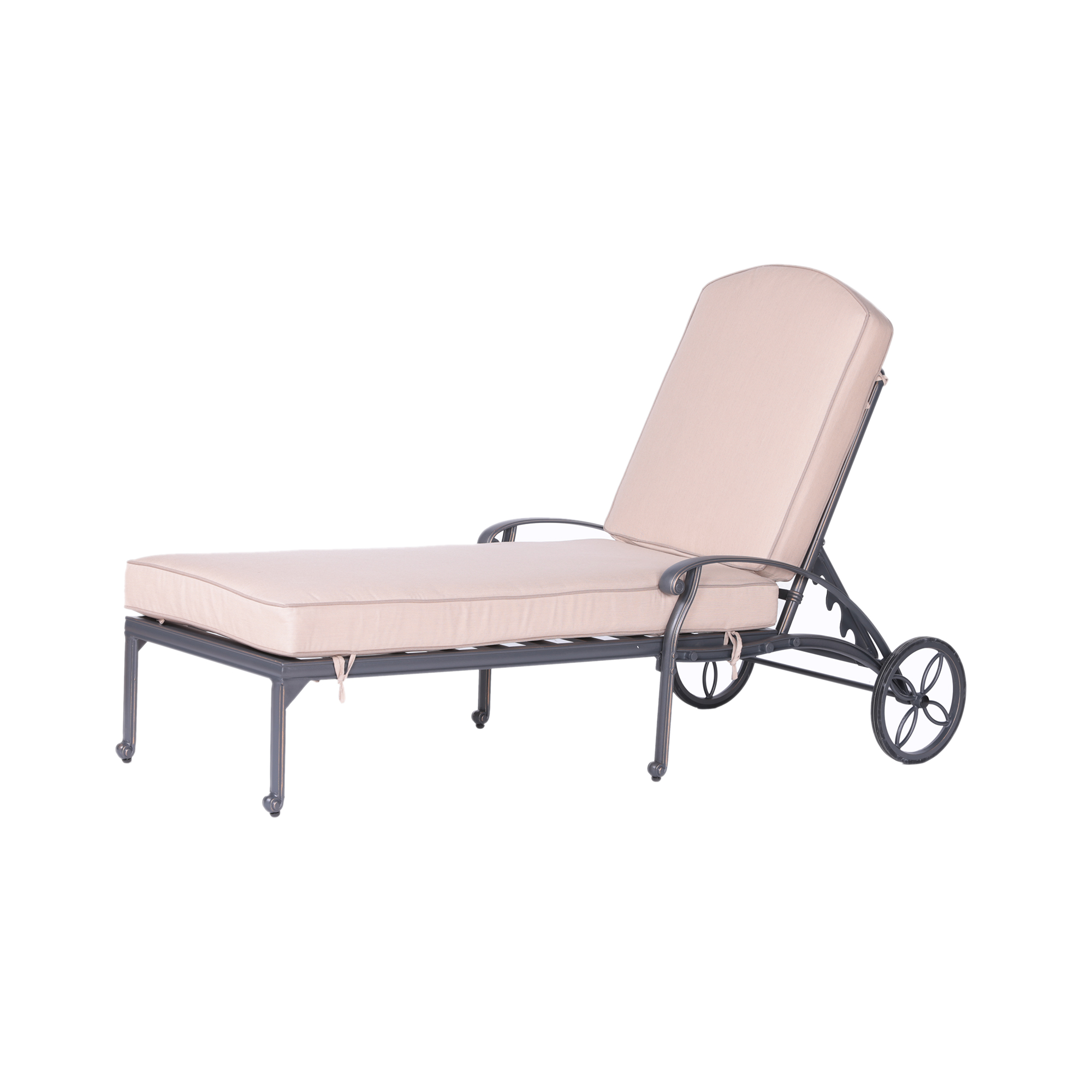 Outdoor Lounge Chair Chaise, Sun Lounger Garden Chairs with High ...